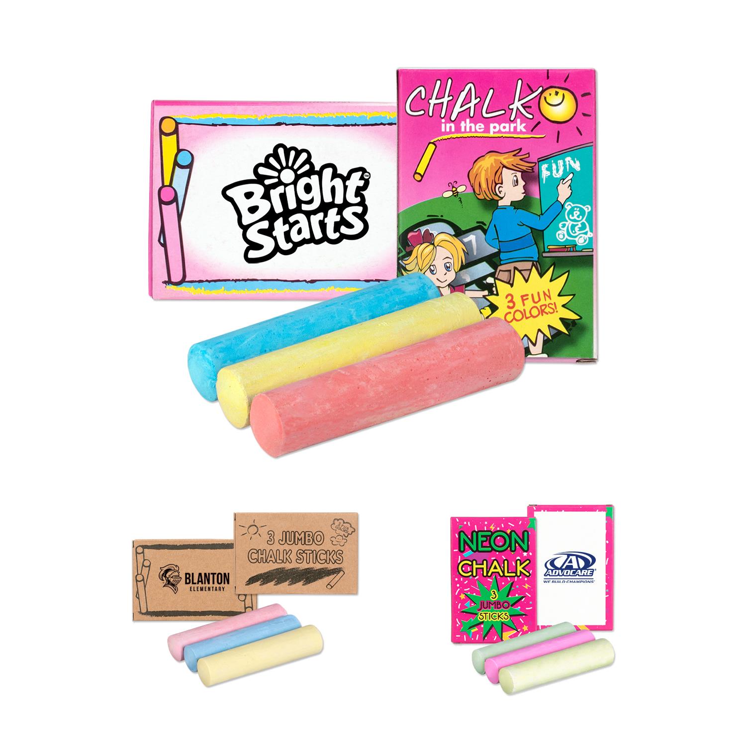 #3PKCHA 3 Pack Jumbo Chalk
