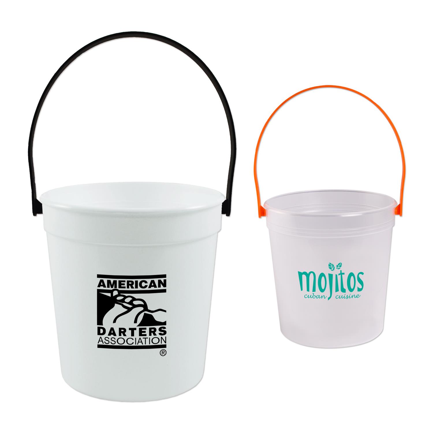 #HDRK4 32 Oz Plastic Rum Bucket with Mix and Match Color Handle