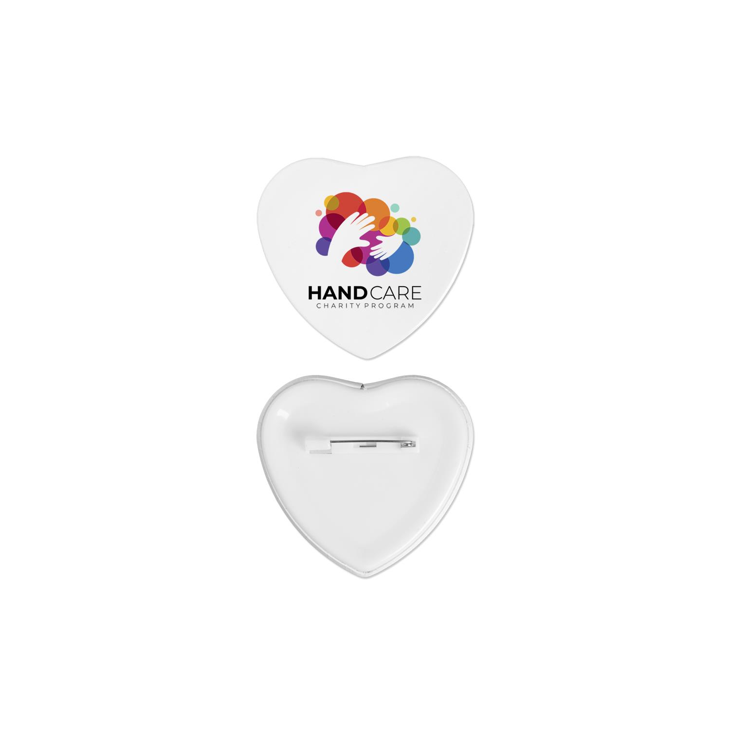 #S21348X 2" Heart Buttons