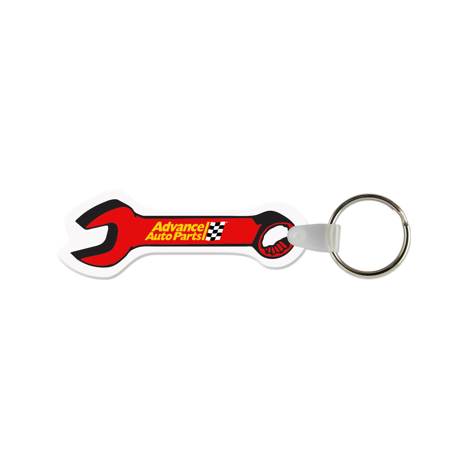 #WL1887 Wrench Shaped USA Made Vinyl Keychain
