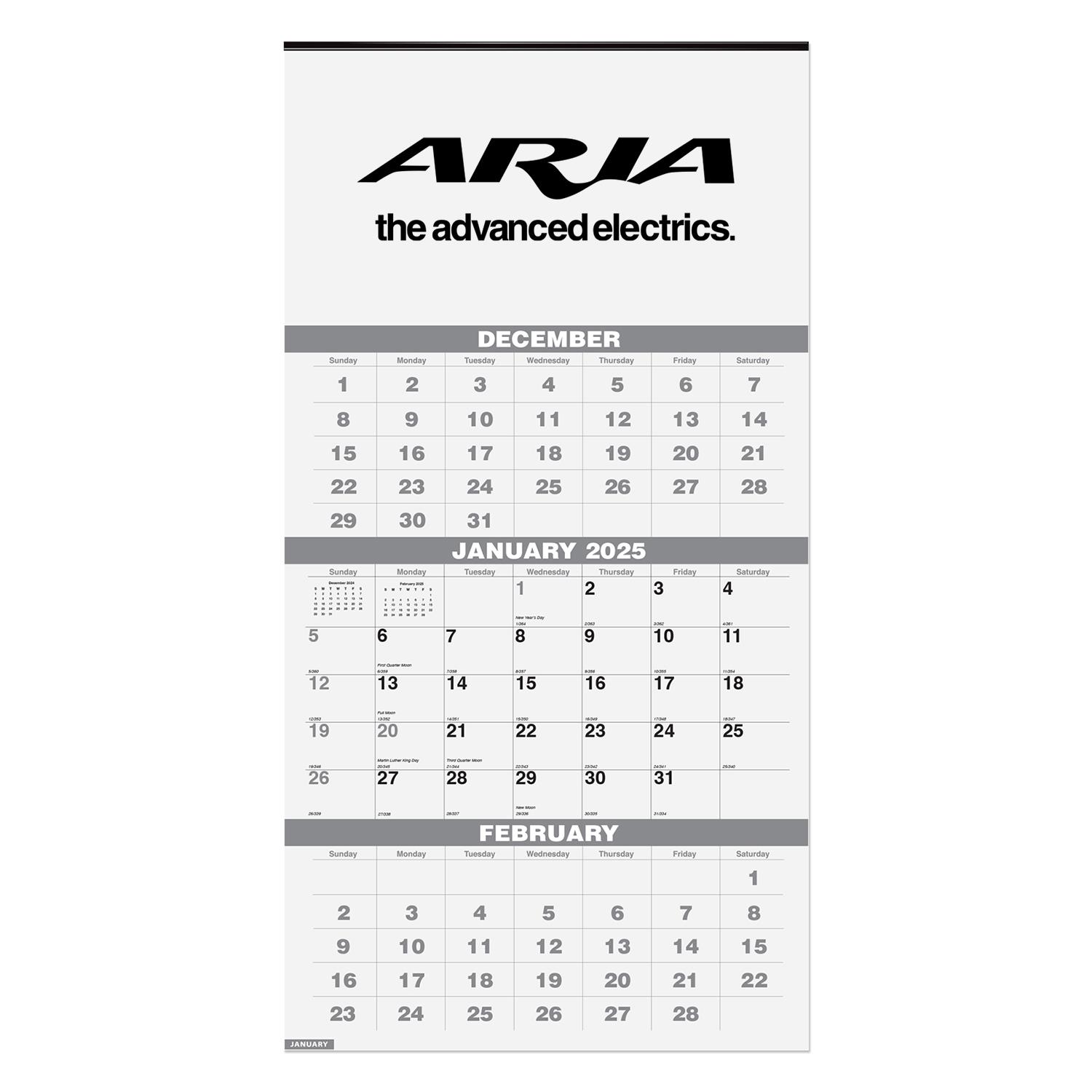 #WL2173X Three Months at a Glance Calendar