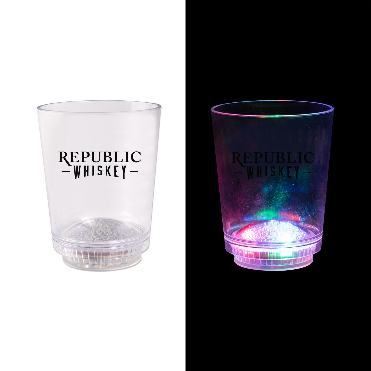 #WL2254X 12 Oz 3 Light Plastic Rocks Cup